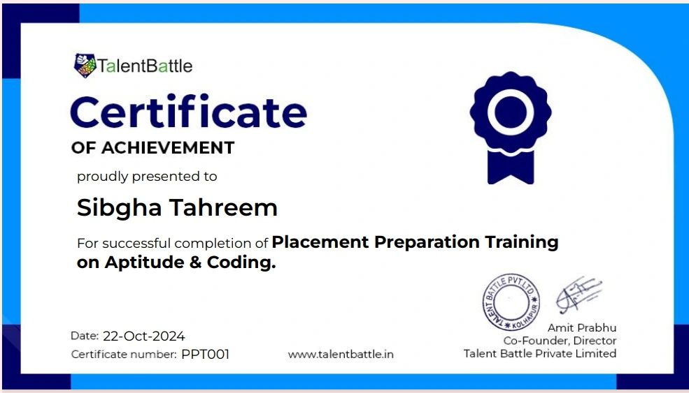 Sibgha Tahreem on LinkedIn: #python #aptitude #coding # ... Sibgha Tahreem on LinkedIn: #python #aptitude #coding # ...