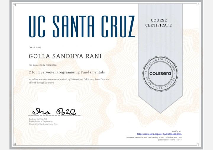 Sandhya Rani Golla on LinkedIn: #coursera #certificate Sandhya Rani Golla on LinkedIn: #coursera #certificate