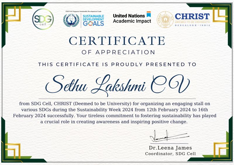 SETHU LAKSHMI CV on LinkedIn: #sustainabilitychampions #sdgs # ... SETHU LAKSHMI CV on LinkedIn: #sustainabilitychampions #sdgs # ...