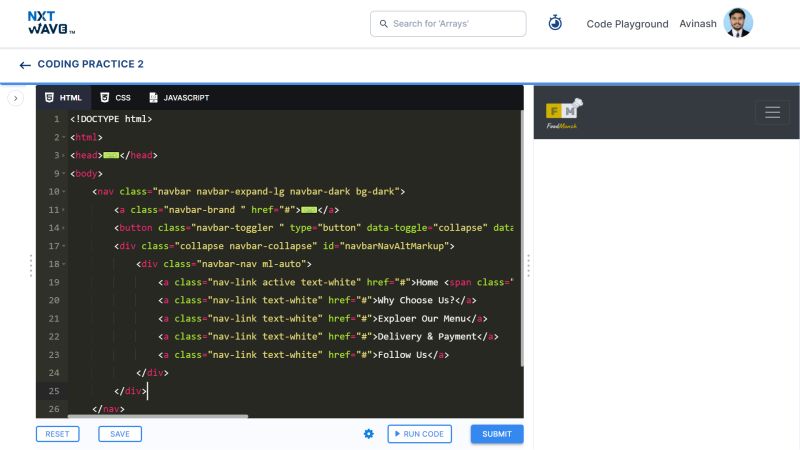 Learned Bootstrap navbar with NxtWave | Avinash Powar posted on the ... Learned Bootstrap navbar with NxtWave | Avinash Powar posted on the ...