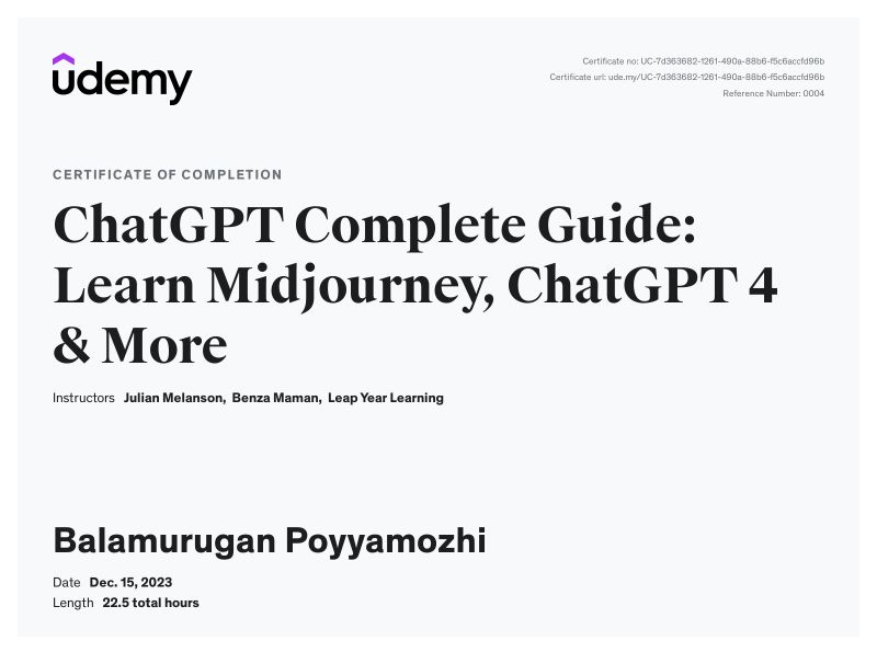 Balamurugan Poyyamozhi on LinkedIn: I've successfully completed the ... Balamurugan Poyyamozhi on LinkedIn: I've successfully completed the ...