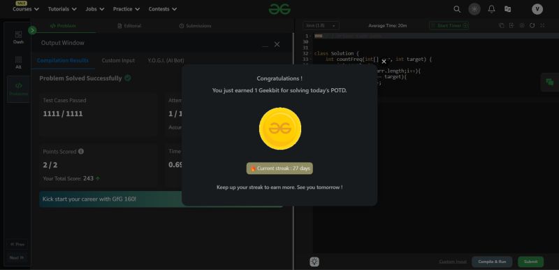 #dsa #coding #gfg #geekstreak2024 #geeksforgeeks | Vicky Gupta #dsa #coding #gfg #geekstreak2024 #geeksforgeeks | Vicky Gupta