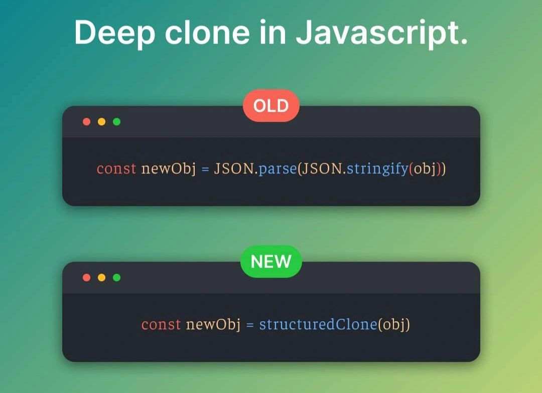 Siva Saravanan on LinkedIn: Deep Cloning Objects in JavaScript, the ... Siva Saravanan on LinkedIn: Deep Cloning Objects in JavaScript, the ...