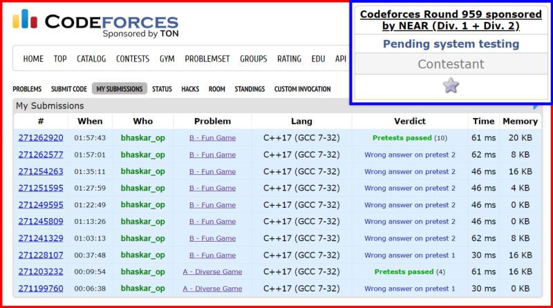 How I got 6 WA on problem B | Bhaskar Nandy posted on the topic | LinkedIn How I got 6 WA on problem B | Bhaskar Nandy posted on the topic | LinkedIn
