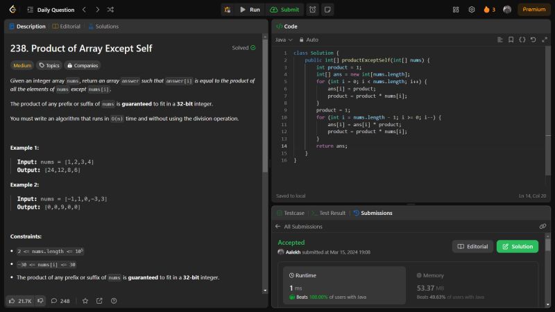 #day122 #java #array #prefix #suffix #leetcode #streaks #dsacoding ... #day122 #java #array #prefix #suffix #leetcode #streaks #dsacoding ...