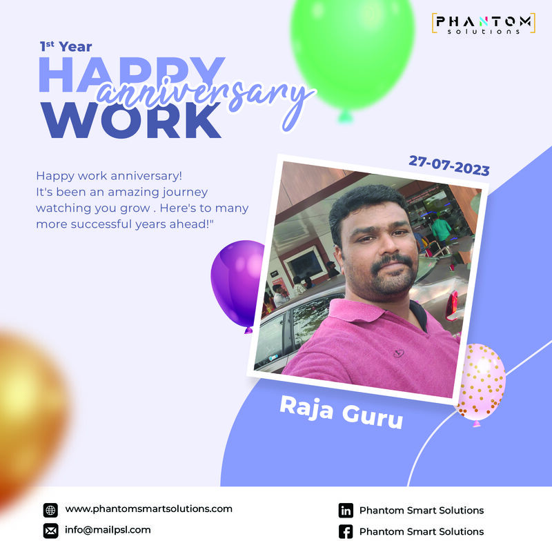 Phantom Smart Solutions on LinkedIn: #happyworkanniversary # ... Phantom Smart Solutions on LinkedIn: #happyworkanniversary # ...