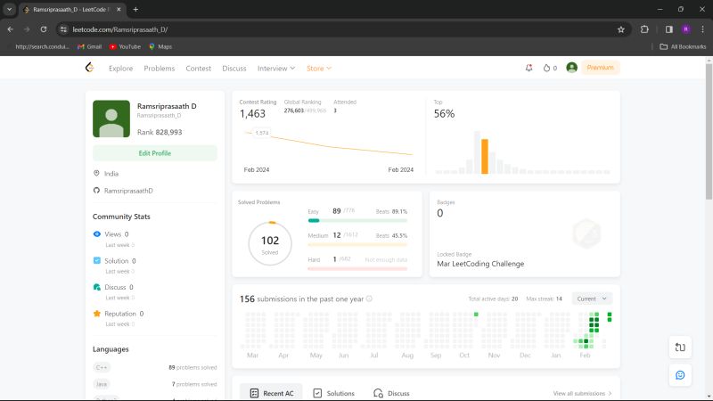 Ramsriprasaath D on LinkedIn: #leetcode #codingjourney #problemsolving ... Ramsriprasaath D on LinkedIn: #leetcode #codingjourney #problemsolving ...