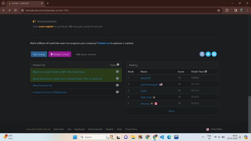 #leetcodechallenge #leetcode #contest #weekly #rank #learning #coding ... #leetcodechallenge #leetcode #contest #weekly #rank #learning #coding ...