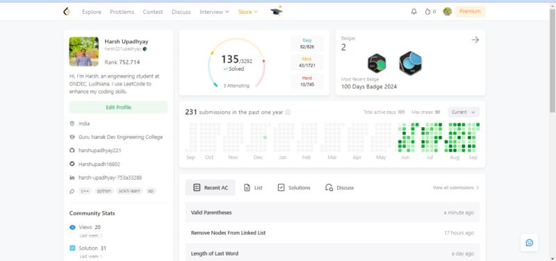 Harsh upadhyay on LinkedIn: #100daysofcode #dsa #geeksforgeeks # ... Harsh upadhyay on LinkedIn: #100daysofcode #dsa #geeksforgeeks # ...