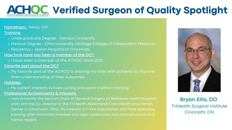 Abdominal Core Health Quality Collaborative Foundation (ACHQC) on ... Abdominal Core Health Quality Collaborative Foundation (ACHQC) on ...