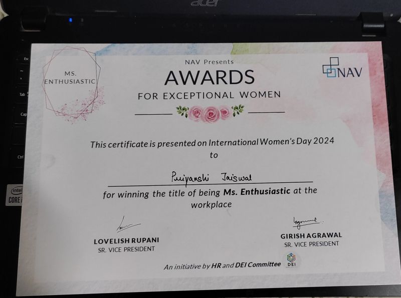Priyanshi Jaiswal on LinkedIn: #latepost #teamwork #appreciation #navindia Priyanshi Jaiswal on LinkedIn: #latepost #teamwork #appreciation #navindia