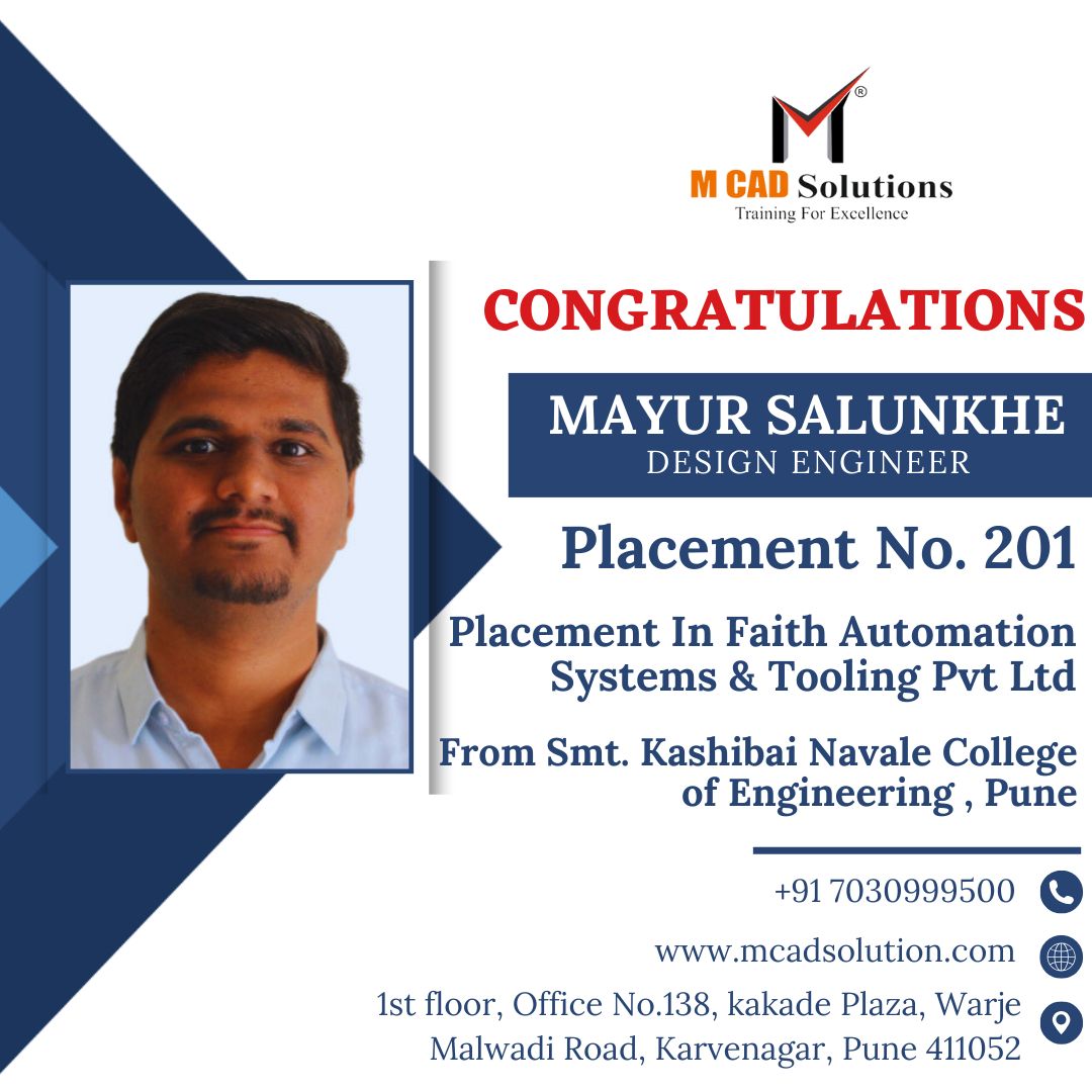 Congratulations to Mayur Salunkhe on getting selected as a Design ... Congratulations to Mayur Salunkhe on getting selected as a Design ...