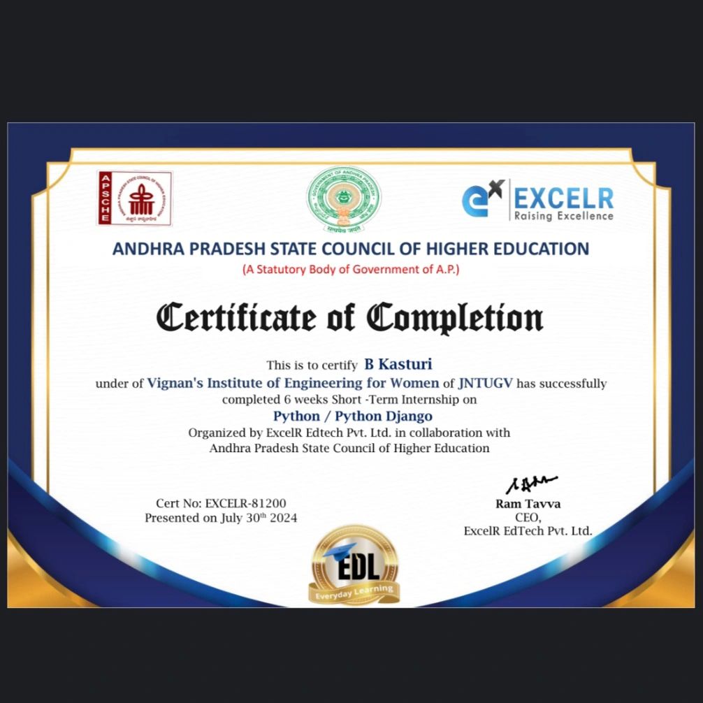 Kasturi Boddu on LinkedIn: I'm thrilled to have completed a 6 months ... Kasturi Boddu on LinkedIn: I'm thrilled to have completed a 6 months ...