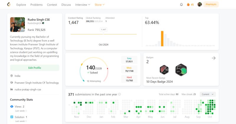 Rudra Pratap Singh (CSE) on LinkedIn: #leetcode #dailycodingchallenge # ... Rudra Pratap Singh (CSE) on LinkedIn: #leetcode #dailycodingchallenge # ...