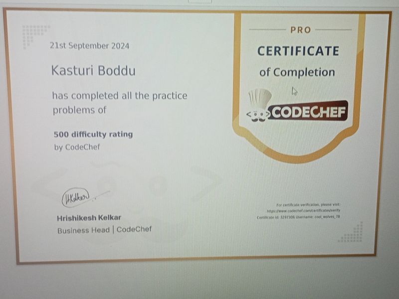 Kasturi Boddu on LinkedIn: #coding #programming #codechef #competitive ... Kasturi Boddu on LinkedIn: #coding #programming #codechef #competitive ...