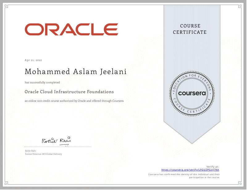 Aslam Jeelani Mohammed MBA on LinkedIn: #oracle #infrastructure #cloud ... Aslam Jeelani Mohammed MBA on LinkedIn: #oracle #infrastructure #cloud ...
