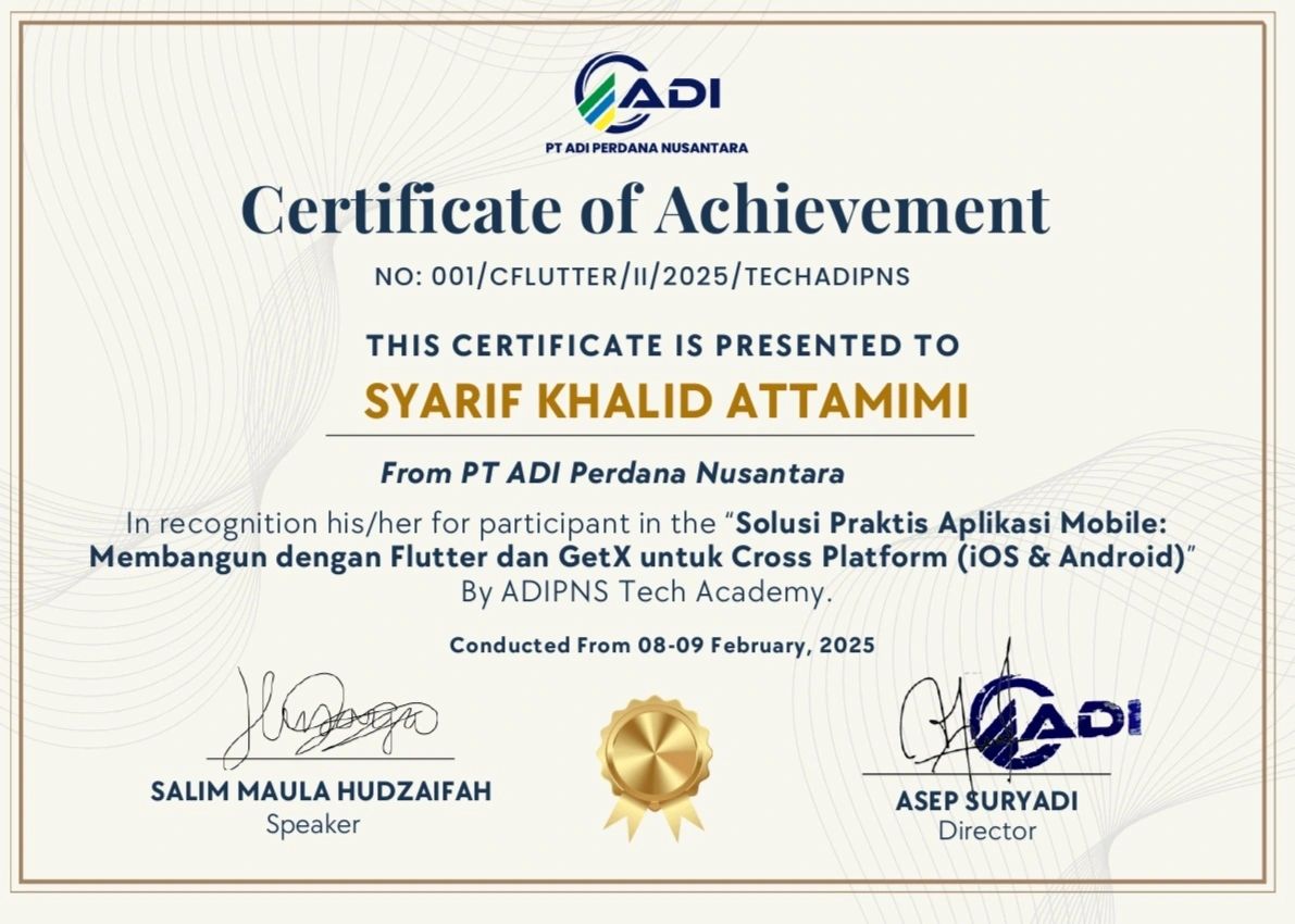 #flutter #getx #mobiledevelopment | Syarif Khalid Attamimi #flutter #getx #mobiledevelopment | Syarif Khalid Attamimi