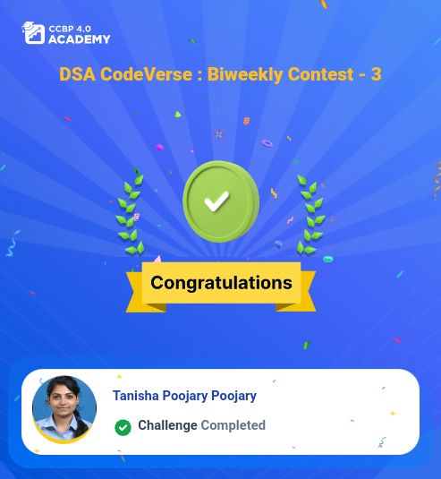 Tanisha Poojary on LinkedIn: #dsacodeverse #dsa #problemsolving # ... Tanisha Poojary on LinkedIn: #dsacodeverse #dsa #problemsolving # ...