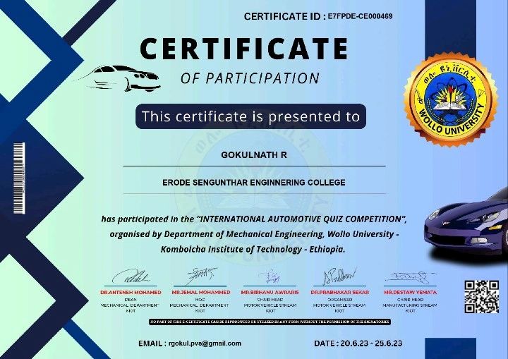 GOKULNATH R on LinkedIn: Hi connections, I have received a certificate ... GOKULNATH R on LinkedIn: Hi connections, I have received a certificate ...