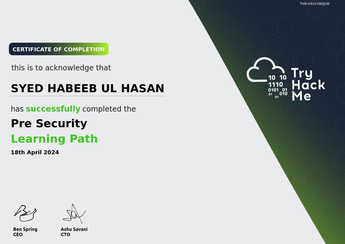 SYED HABIB UL HASAN on LinkedIn: I’m happy to share that I’ve obtained ... SYED HABIB UL HASAN on LinkedIn: I’m happy to share that I’ve obtained ...