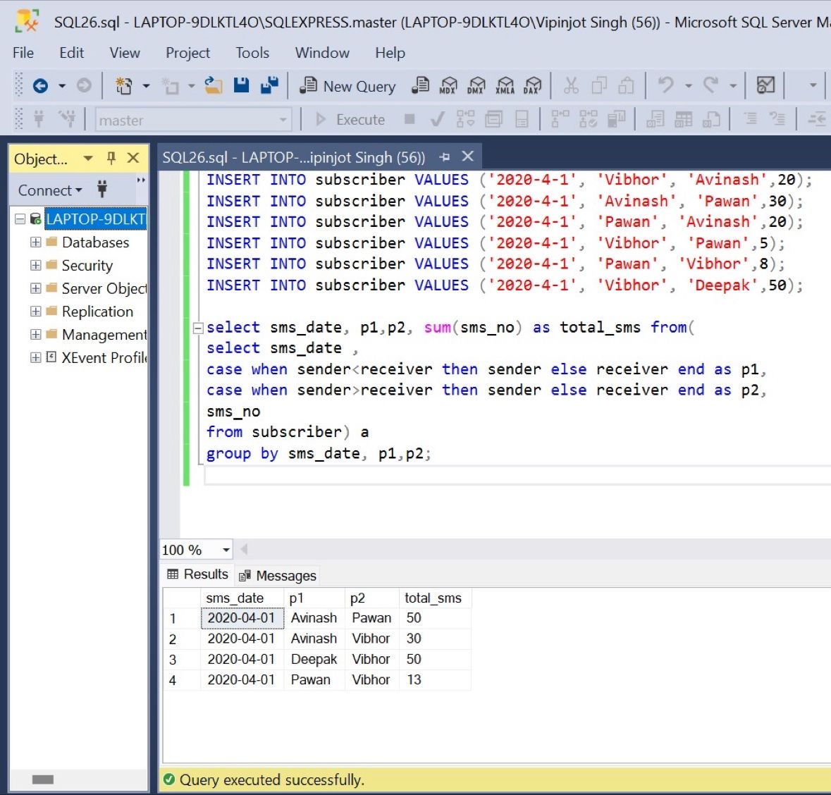 Day 26 of SQL challenge: SMS data filter | Vipinjot Singh posted on the ... Day 26 of SQL challenge: SMS data filter | Vipinjot Singh posted on the ...