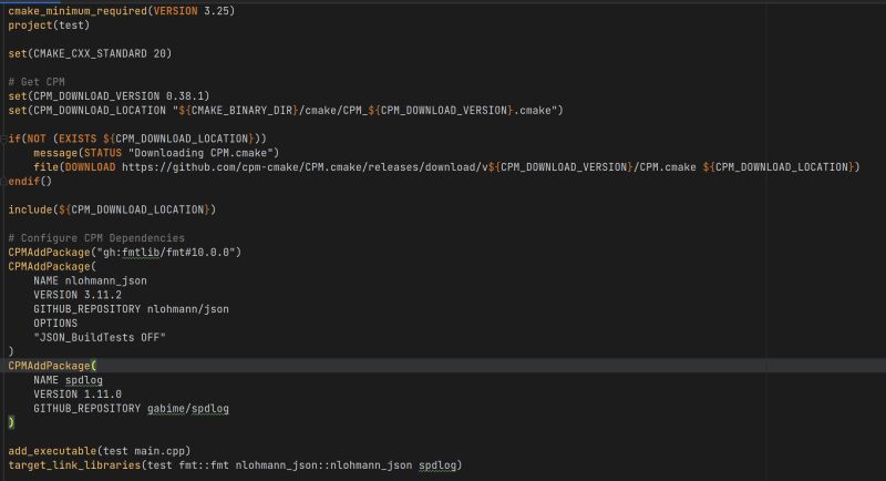 Rolf Hunt on LinkedIn: Modern C++ dependency management with CMake With ... Rolf Hunt on LinkedIn: Modern C++ dependency management with CMake With ...