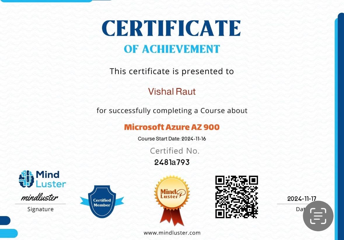 Vishal Raut on LinkedIn: Title:Azure Fundamentals (AZ-900) Hello ... Vishal Raut on LinkedIn: Title:Azure Fundamentals (AZ-900) Hello ...