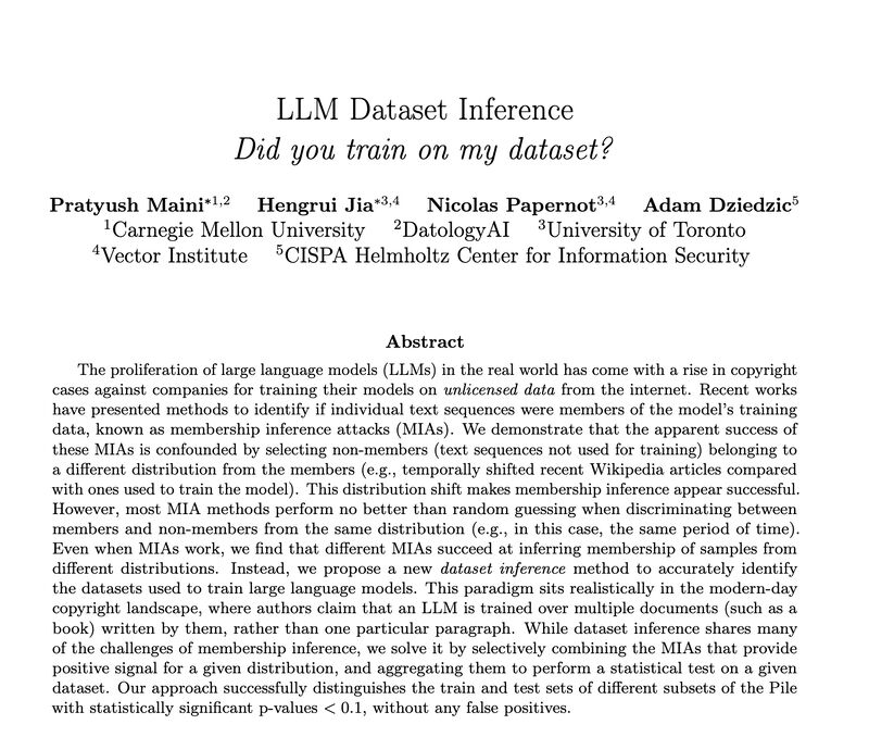 Dawid Ostrowski on LinkedIn: Did you train on my dataset? :) Dawid Ostrowski on LinkedIn: Did you train on my dataset? :)