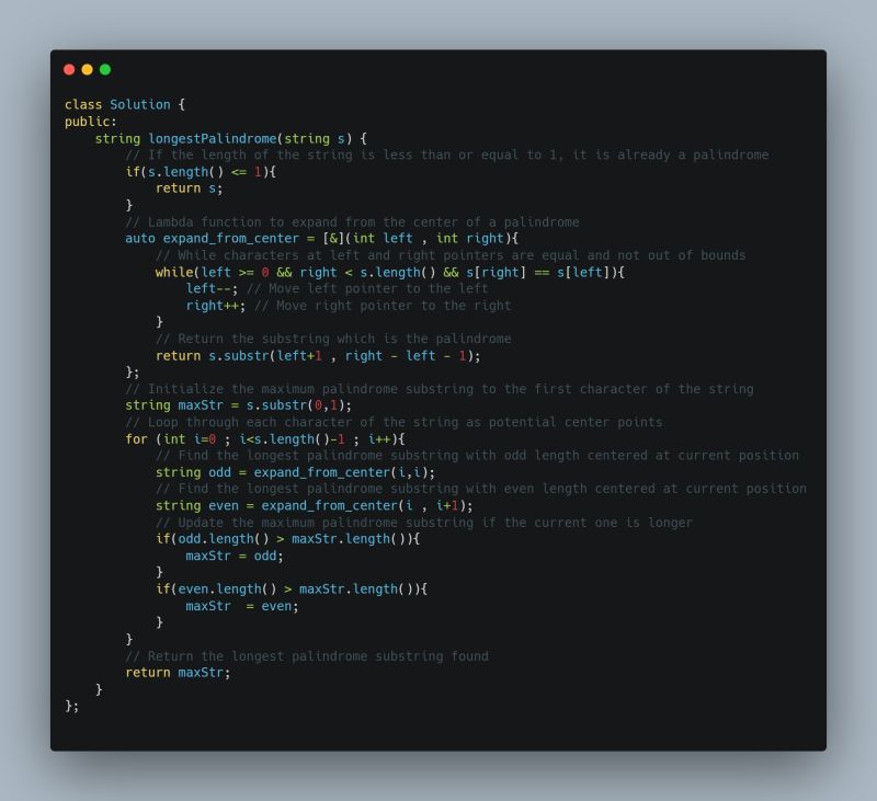 Nirdosh Kushwaha on LinkedIn: LeetCode Longest Palindromic Substring Nirdosh Kushwaha on LinkedIn: LeetCode Longest Palindromic Substring