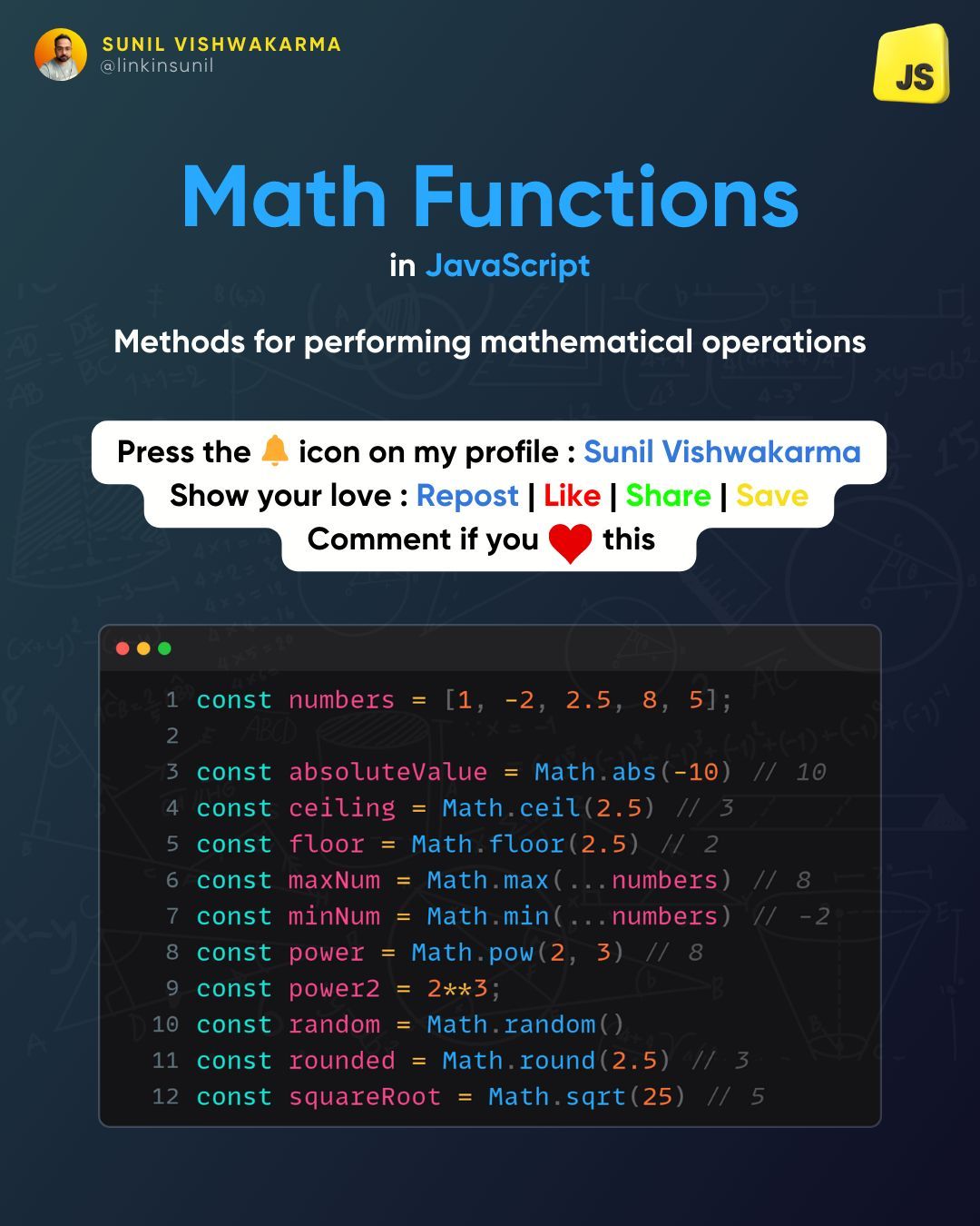 Chetan Nada on LinkedIn: #math #javascript #javascriptdeveloper # ... Chetan Nada on LinkedIn: #math #javascript #javascriptdeveloper # ...