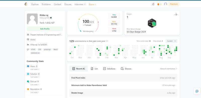 Ritika Raj on LinkedIn: #leetcode #codingchallenge #problemsolving # ... Ritika Raj on LinkedIn: #leetcode #codingchallenge #problemsolving # ...