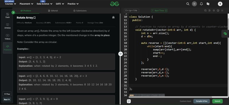 #day4 #gfg160 #gfg160 #dsa #coding #problemsolving #geekstreak2025 ... #day4 #gfg160 #gfg160 #dsa #coding #problemsolving #geekstreak2025 ...