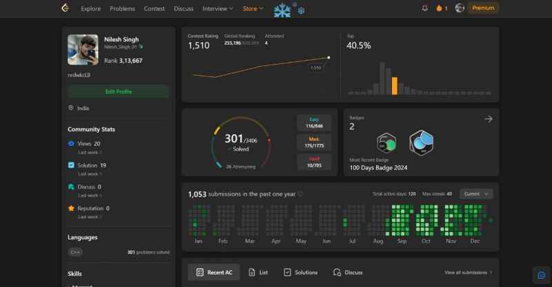 Nilesh Singh on LinkedIn: #leetcode #codingjourney #dsa #100daysofcode ... Nilesh Singh on LinkedIn: #leetcode #codingjourney #dsa #100daysofcode ...