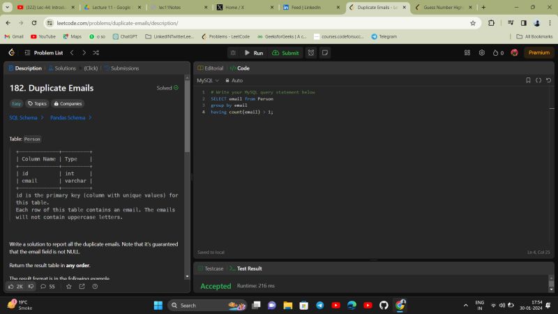 Tanish Dwivedi on LinkedIn: #365daysofcode #mysql #leetcode #codinglife ... Tanish Dwivedi on LinkedIn: #365daysofcode #mysql #leetcode #codinglife ...