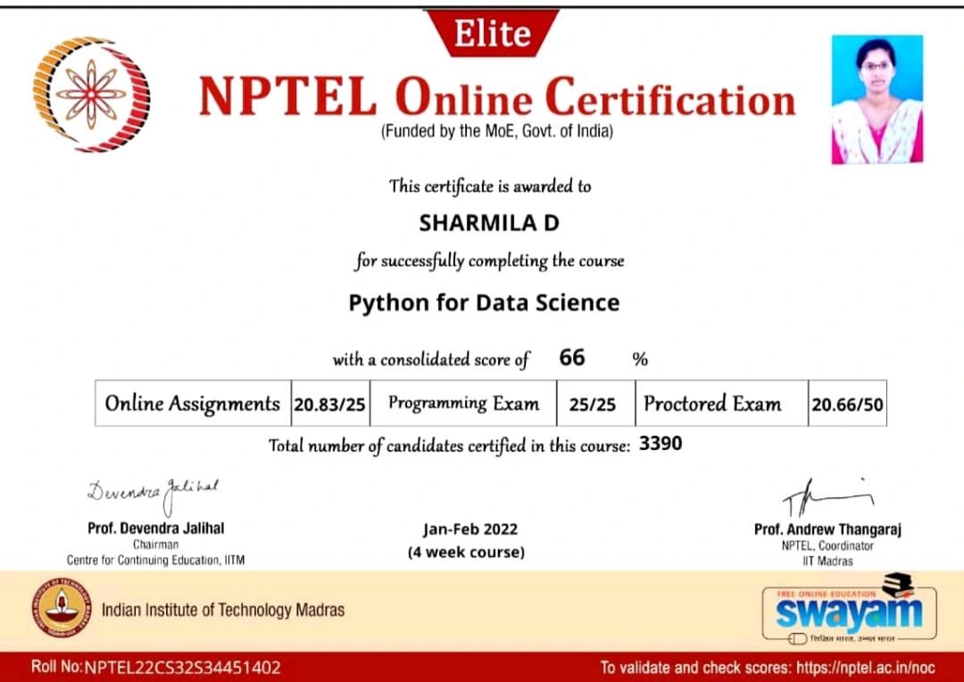 Sharmila Dayalan on LinkedIn: #nptel #pythonfordatascience #firstpost # ... Sharmila Dayalan on LinkedIn: #nptel #pythonfordatascience #firstpost # ...