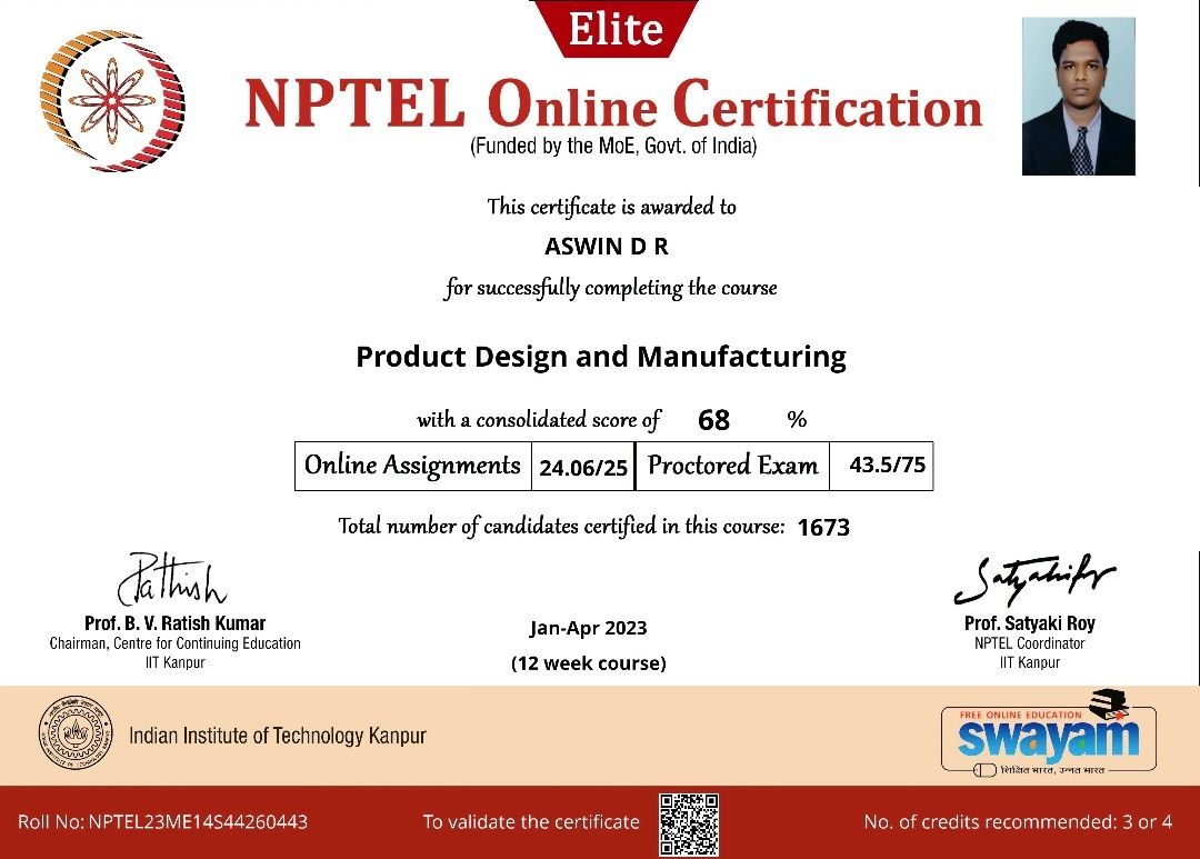 Aswin D R on LinkedIn: Hello everyone, I have successfully completed an ... Aswin D R on LinkedIn: Hello everyone, I have successfully completed an ...