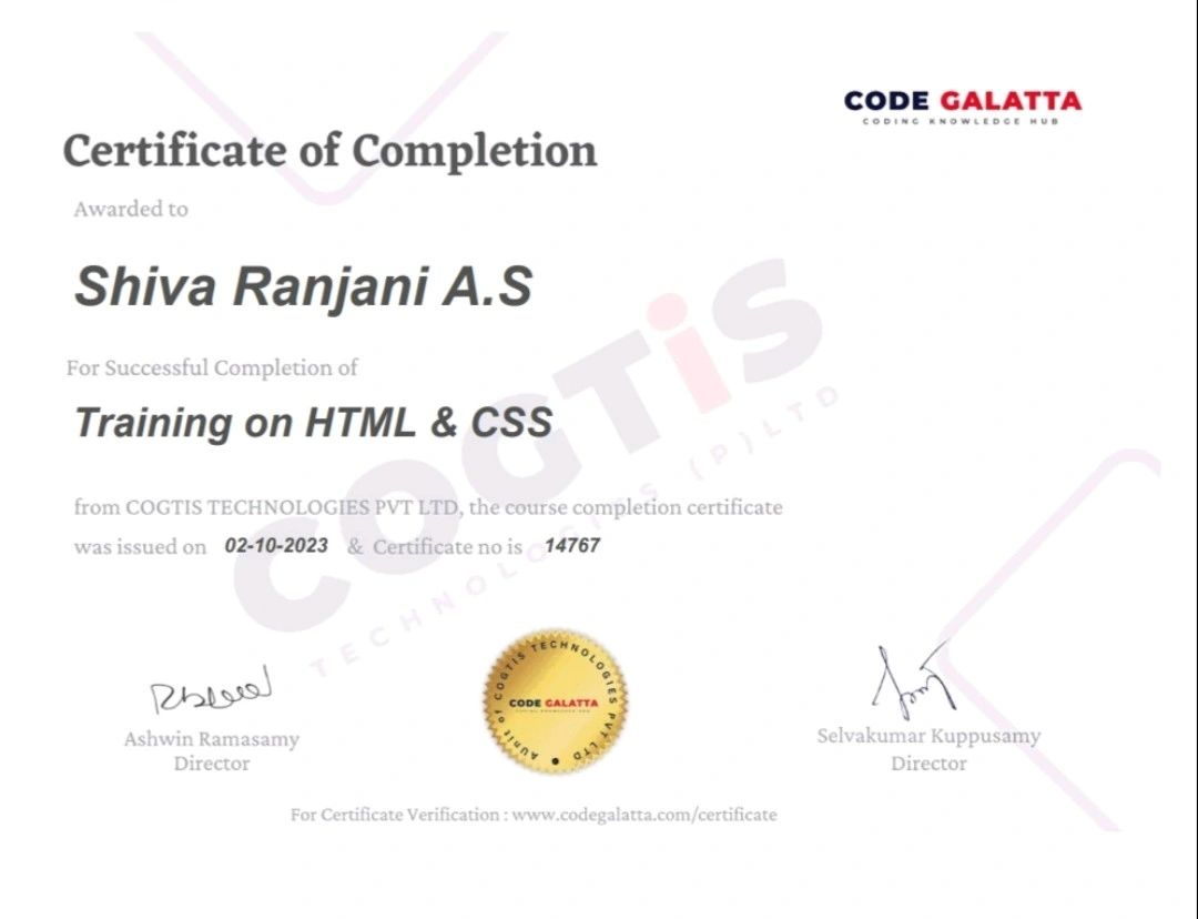 Shiva Ranjani on LinkedIn: #codegalatta Shiva Ranjani on LinkedIn: #codegalatta