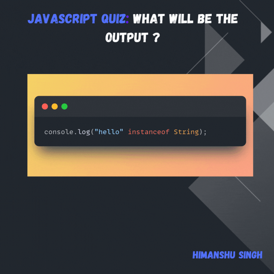 Javscript Quiz: What will be the output? 🔥 | Himanshu Singh posted on ... Javscript Quiz: What will be the output? 🔥 | Himanshu Singh posted on ...