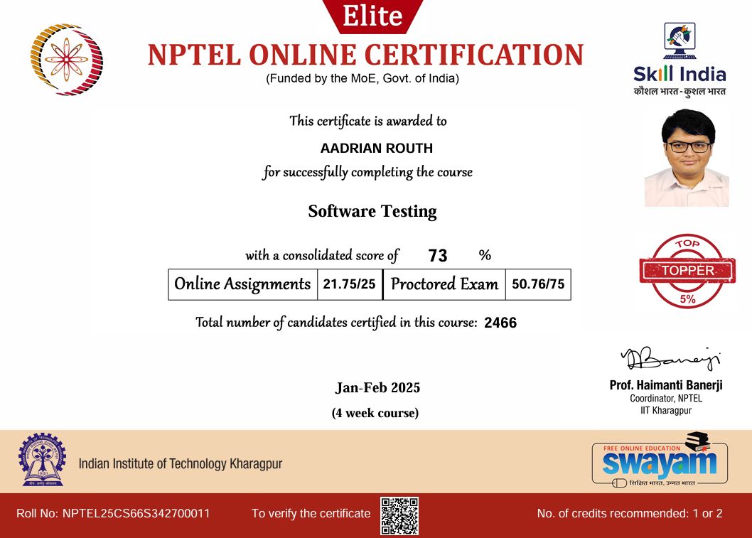 #softwaretesting #qualityassurance #elitecertification #nptel ... #softwaretesting #qualityassurance #elitecertification #nptel ...