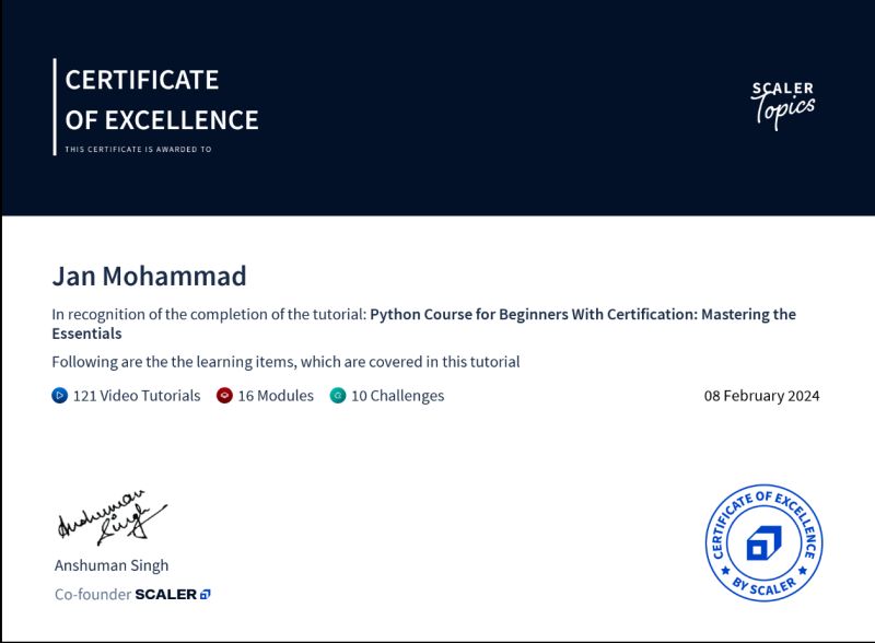 Jan Mohammad on LinkedIn: #python #codingjourney #achievementunlocked Jan Mohammad on LinkedIn: #python #codingjourney #achievementunlocked