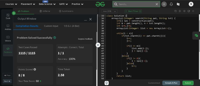 #gfg160 #java #dsachallenge #gfgpractice #knuthmorrispratt… | shrashti jain #gfg160 #java #dsachallenge #gfgpractice #knuthmorrispratt… | shrashti jain