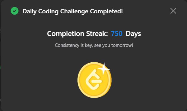 #750daysstreak #leetcode #dsa #leetcodedailychallenge | Vamsi Makke #750daysstreak #leetcode #dsa #leetcodedailychallenge | Vamsi Makke