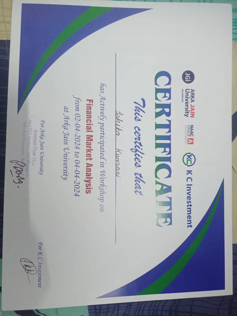 Ishika Kumari on LinkedIn: Completed workshop on Financial Market Analysis Ishika Kumari on LinkedIn: Completed workshop on Financial Market Analysis