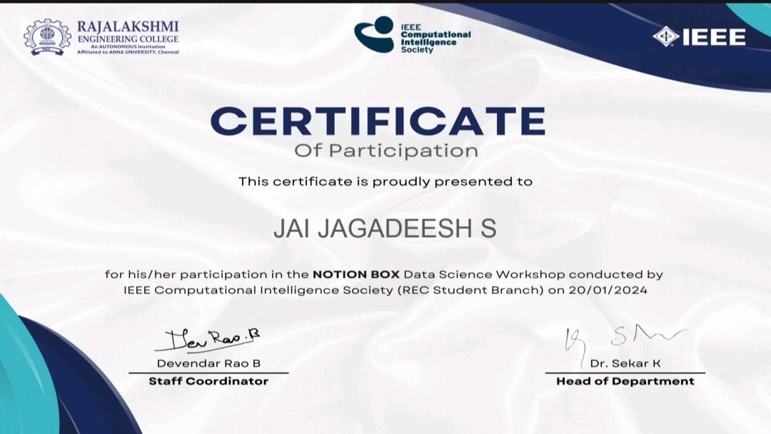 #datascience #ieeeworkshop | Jai Jagadeesh #datascience #ieeeworkshop | Jai Jagadeesh