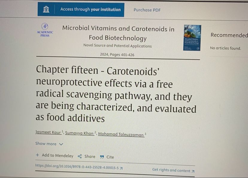 Sumayya Khan on LinkedIn: Book Chapter Elsevier Publications Sumayya Khan on LinkedIn: Book Chapter Elsevier Publications