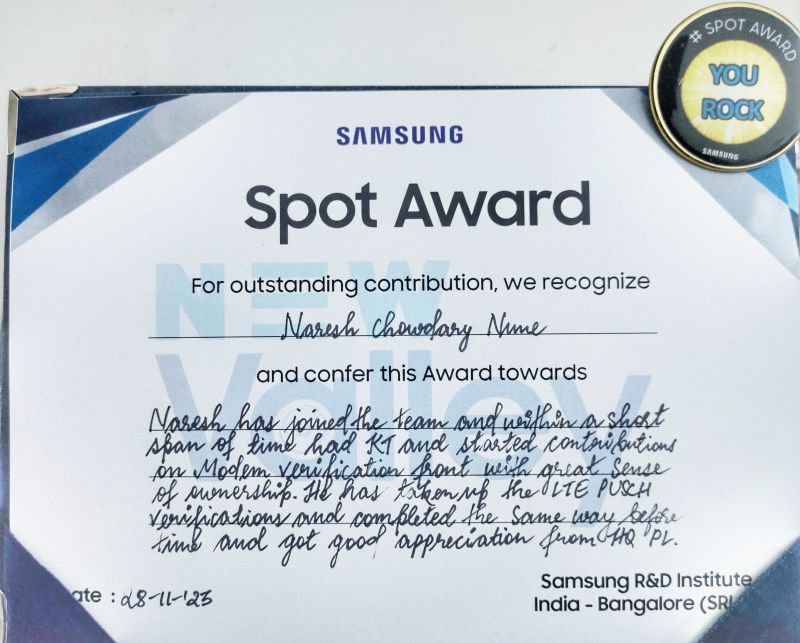 NARESH CHOWDARY NUNE on LinkedIn: #samsungelectronics NARESH CHOWDARY NUNE on LinkedIn: #samsungelectronics