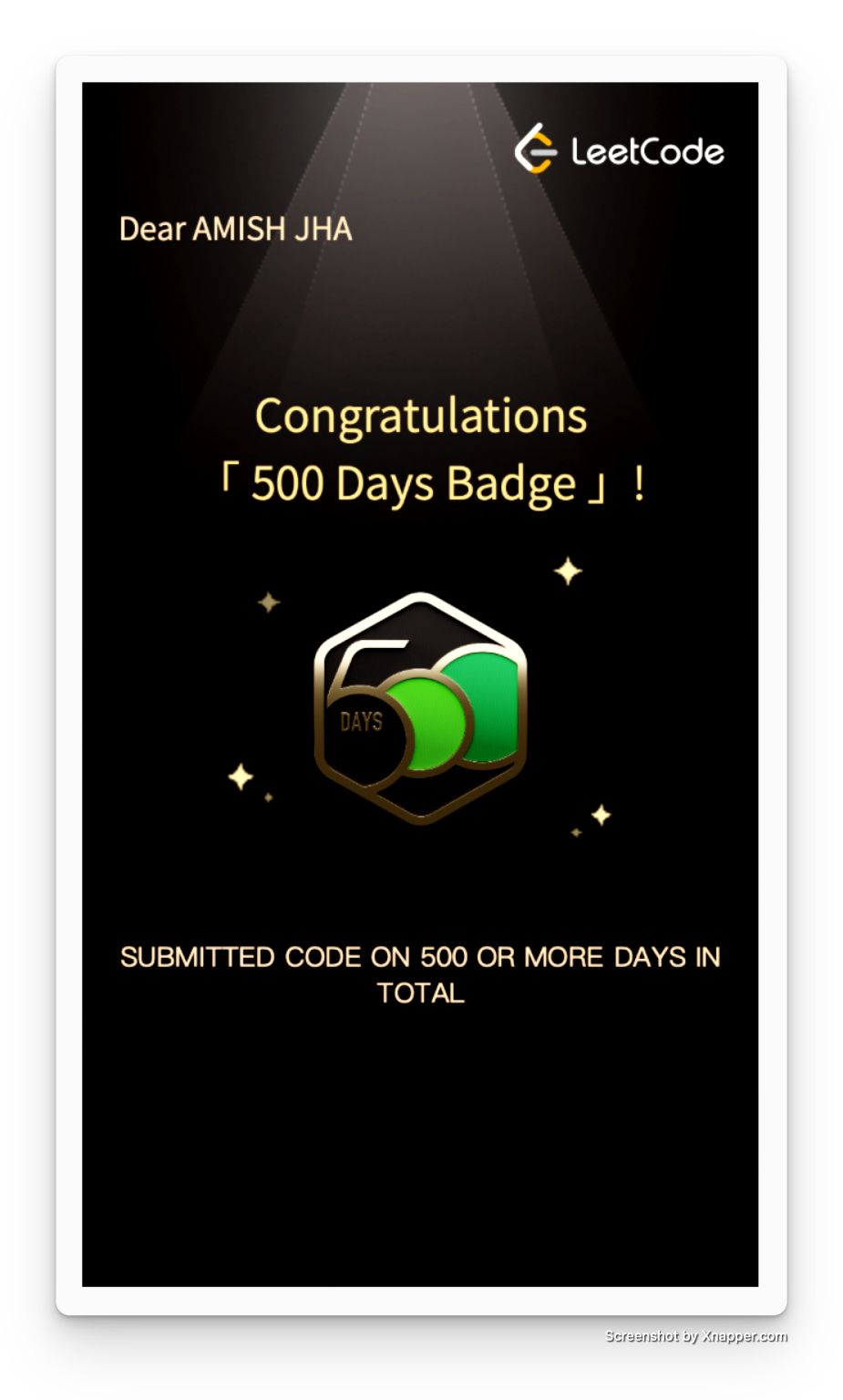 #leetcode #codingjourney #consistency #milestone | Amish Jha #leetcode #codingjourney #consistency #milestone | Amish Jha