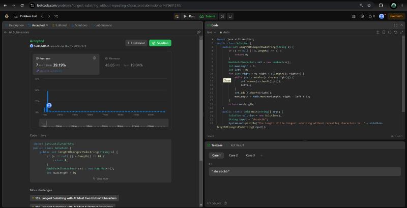 Arun Raja on LinkedIn: #leetcode #day8 #leetcode #longestsubstring # ... Arun Raja on LinkedIn: #leetcode #day8 #leetcode #longestsubstring # ...