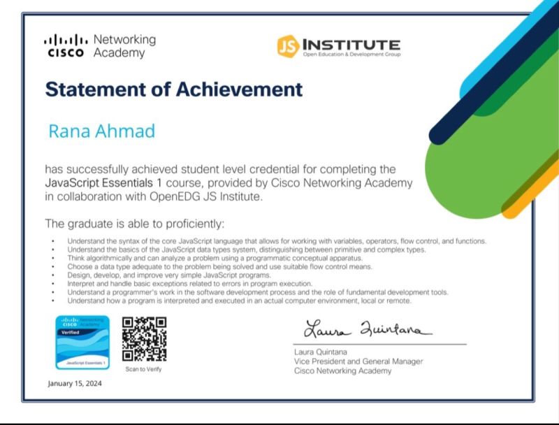 Rana Ahmad on LinkedIn: #javascript #webdevelopment #codingjourney Rana Ahmad on LinkedIn: #javascript #webdevelopment #codingjourney