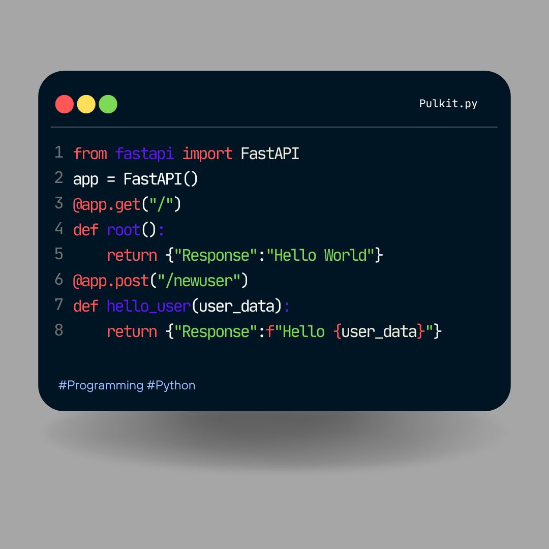 Pulkit Saini on LinkedIn: #fastapi #python #webdevelopment Pulkit Saini on LinkedIn: #fastapi #python #webdevelopment